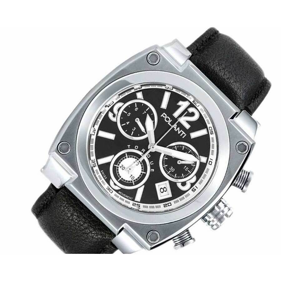 Polanti Torque Ii Chrono Chronograph Black Dial Mens Watch PLT2004LB ...