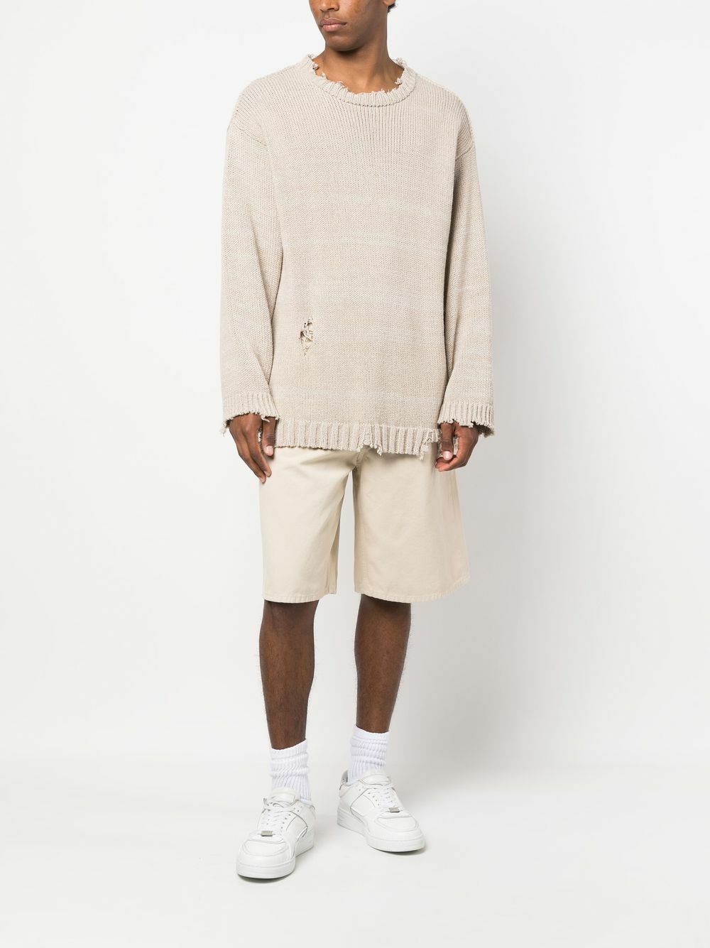OFF-WHITE - Utility Cotton Shorts Off-White