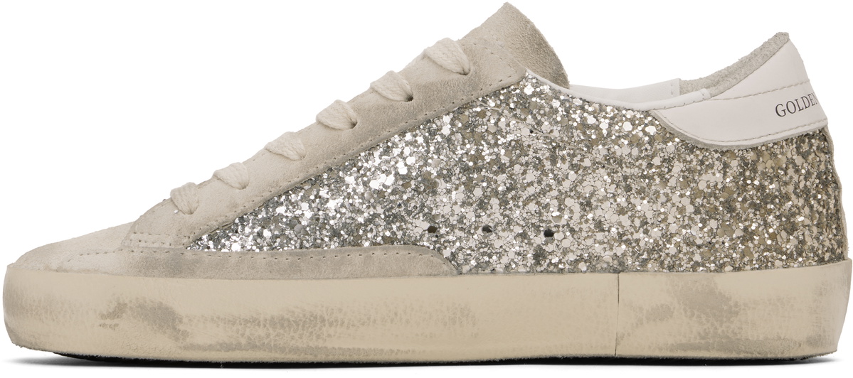 Golden Goose Gold & Beige Super-Star Sneakers Golden Goose Deluxe Brand