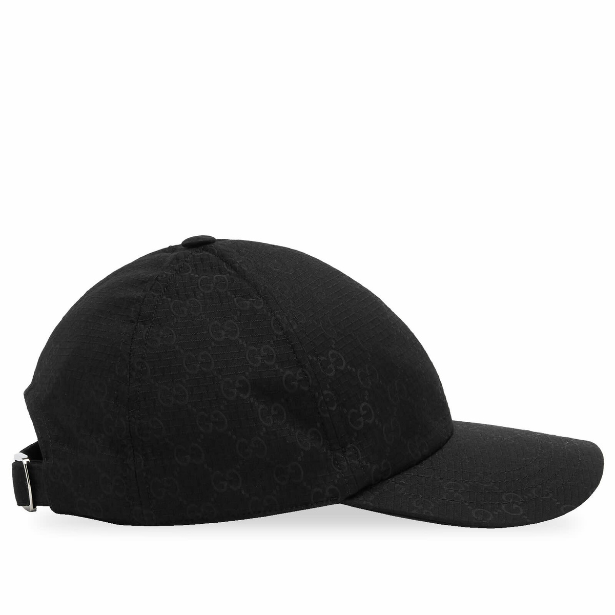 Gucci Men's Ripstop Monogram Cap in Black Gucci