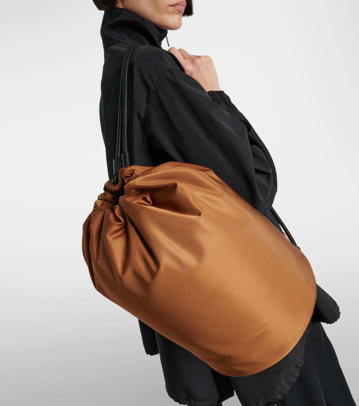 The Row Sporty leather-trimmed backpack The Row