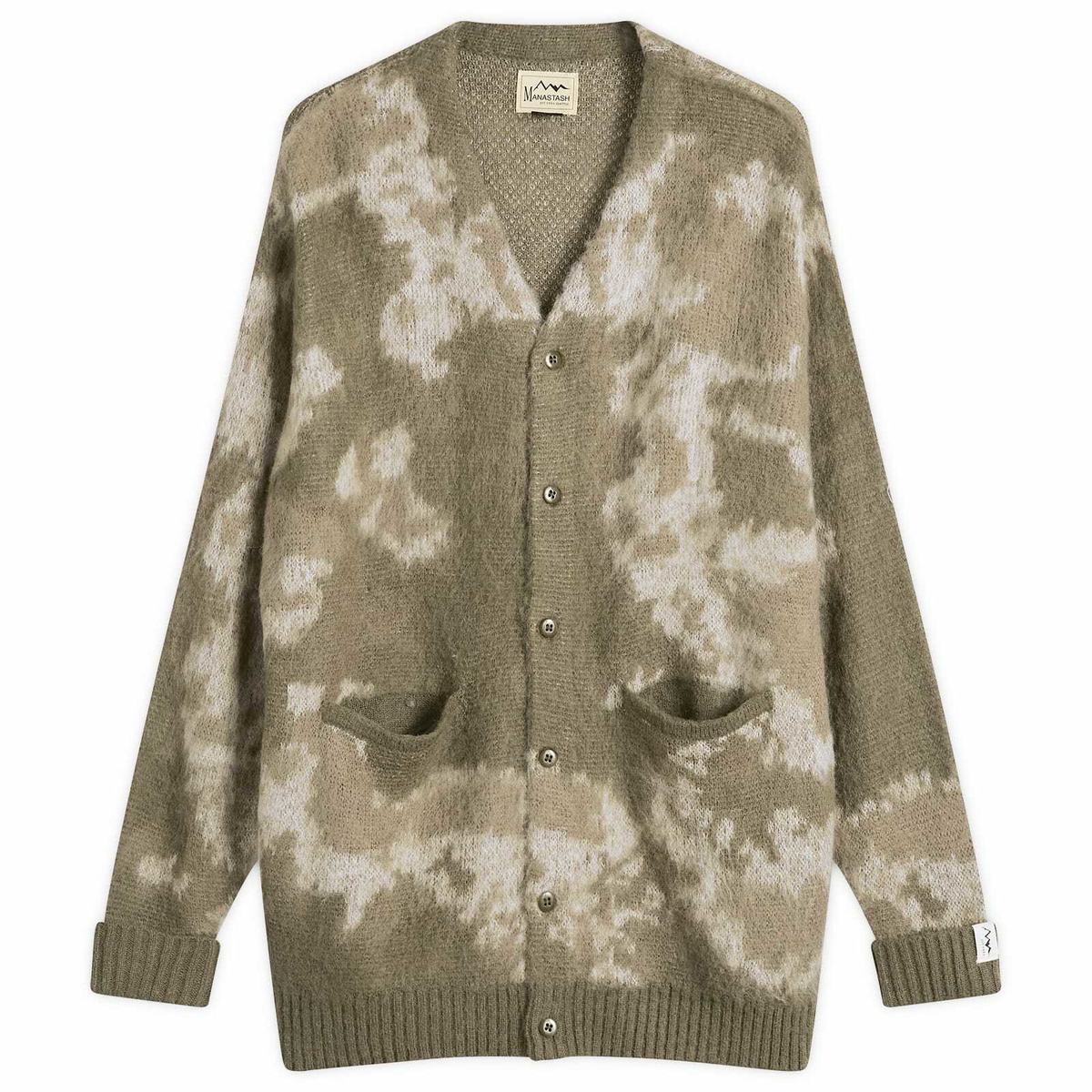 Manastash Men's Blurry Jaquard Cardigan in Grey Manastash