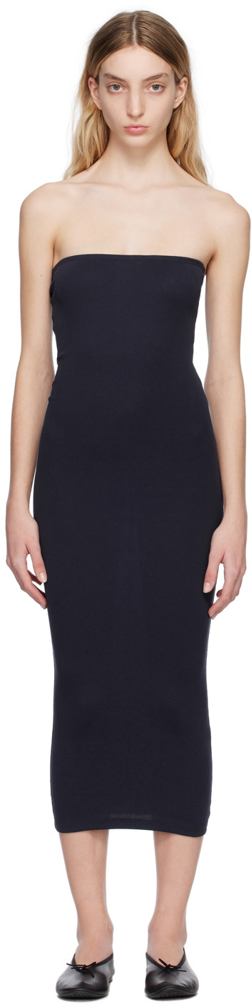 FLORE FLORE SSENSE Exclusive Navy Liv Midi Dress FLORE FLORE