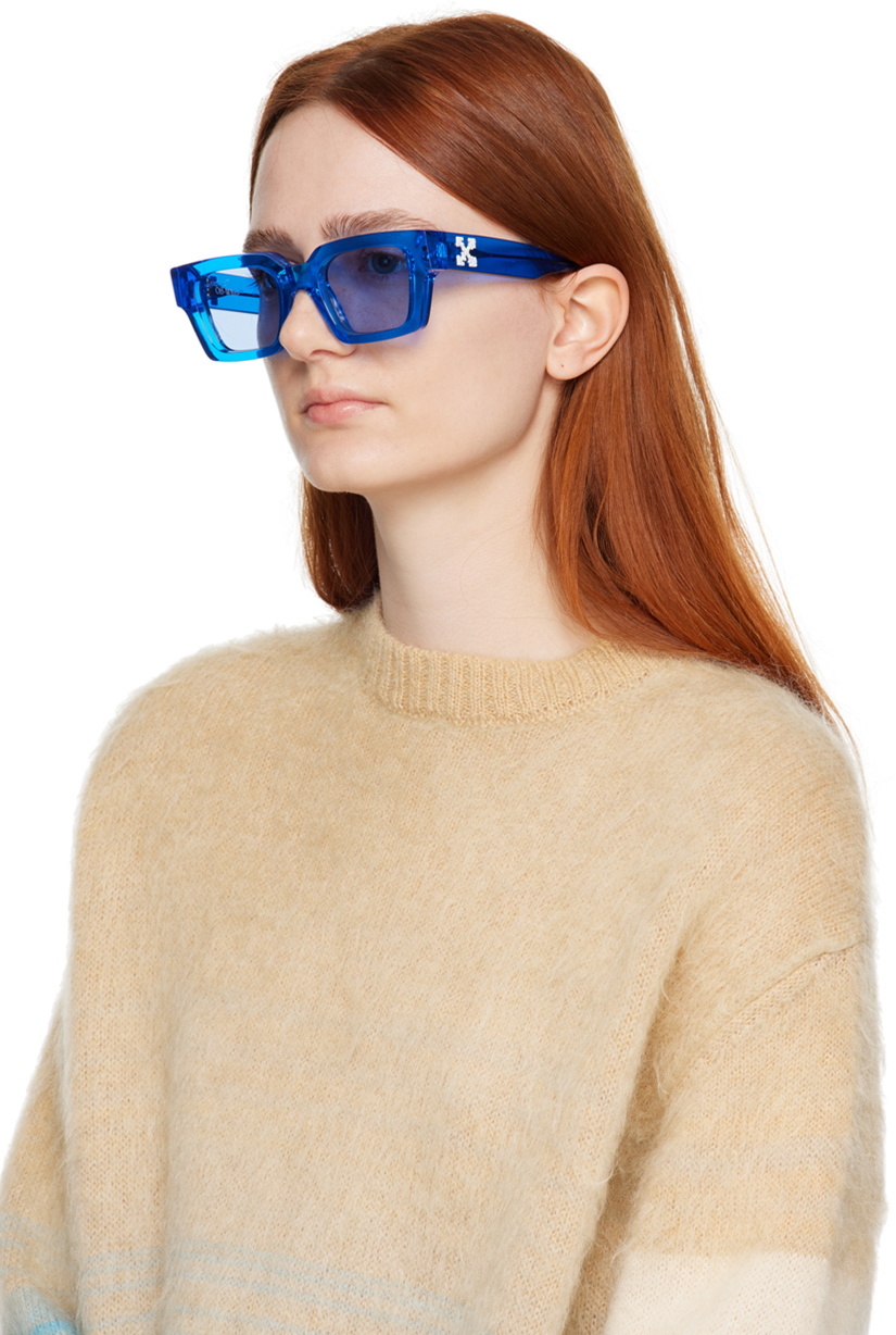 Off-White Blue Virgil Sunglasses Off-White