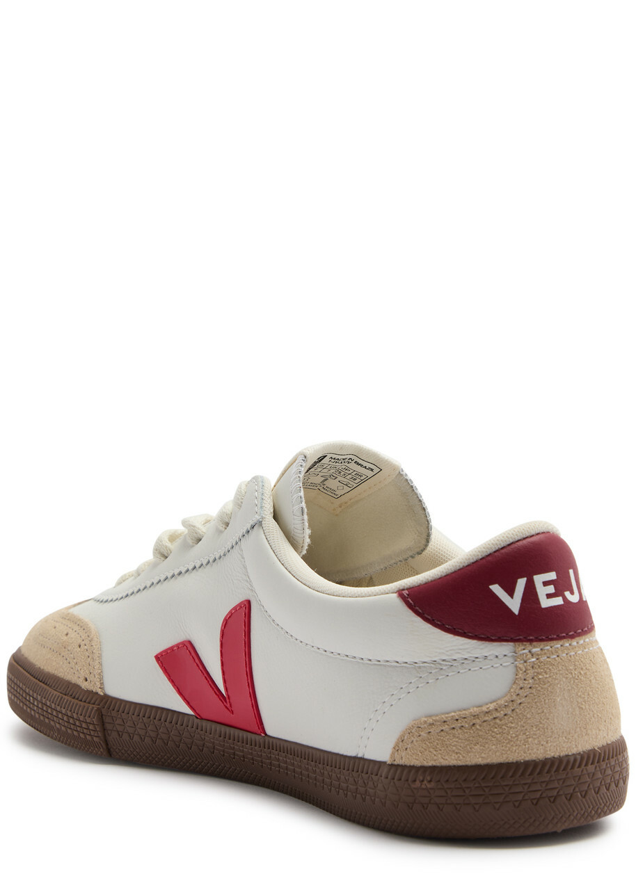 Veja Volley Panelled Leather Sneakers Red VEJA