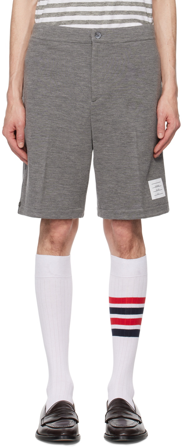Thom Browne Gray Zip-Fly Shorts Thom Browne