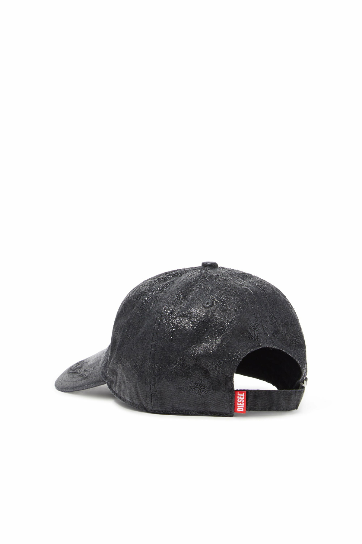 Diesel Baseball cap in coated denim - Caps - Unisex - Black Diesel