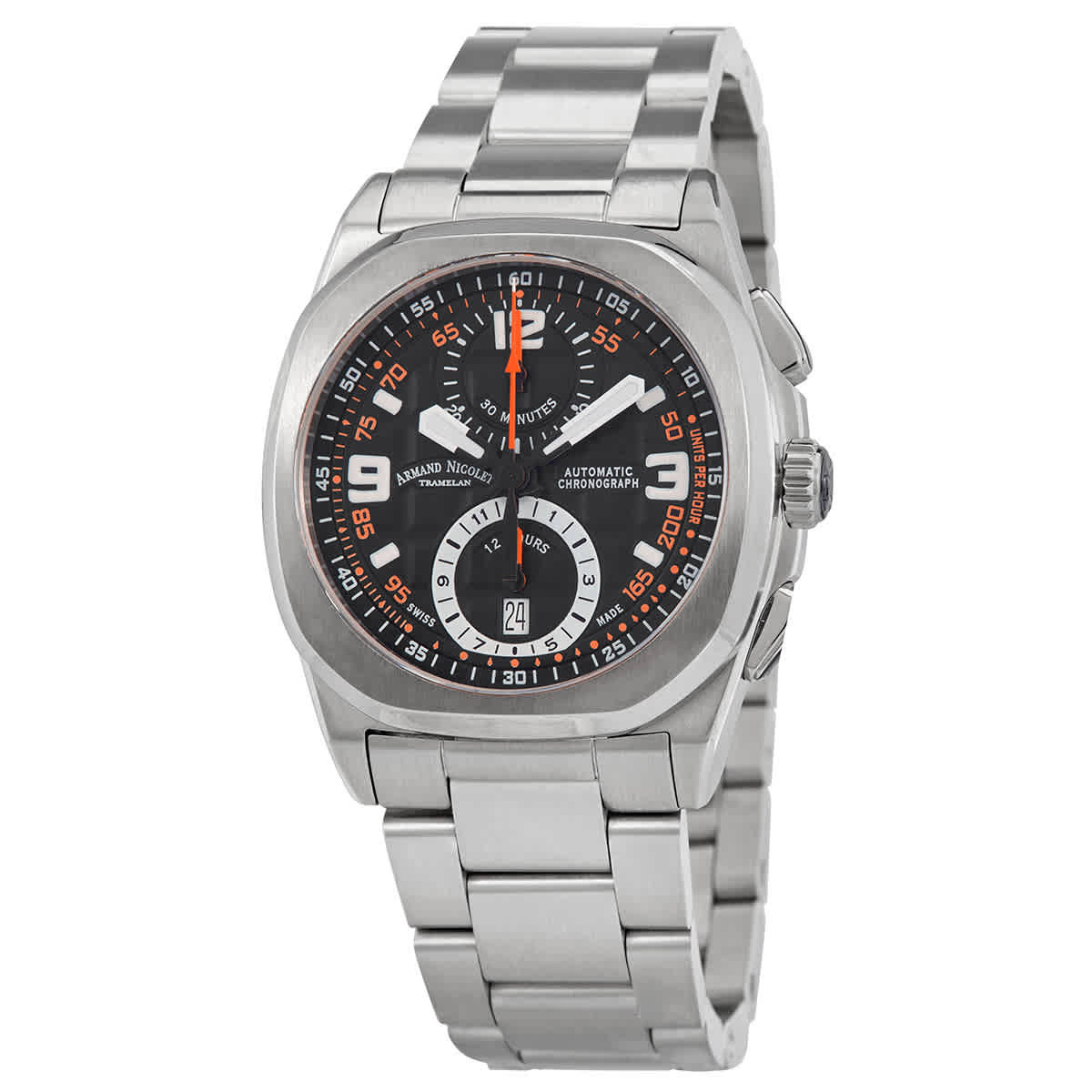 Armand Nicolet JH9 Chronograph Automatic Black Dial Mens Watch A668HAA ...