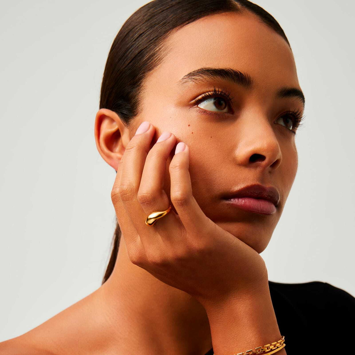 Missoma Women's Savi Signature Stacking Ring in Gold Missoma