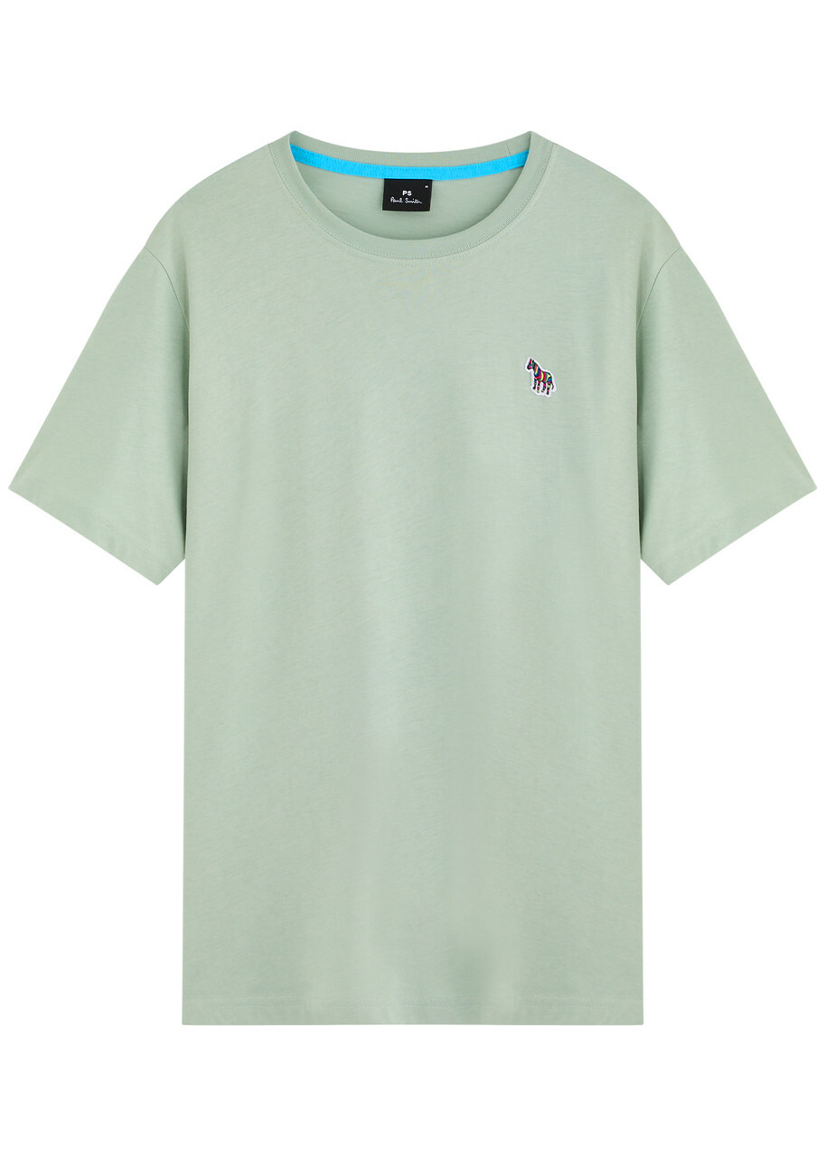 PS Paul Smith Logo-appliqué Cotton T-shirt Sage PS by Paul Smith