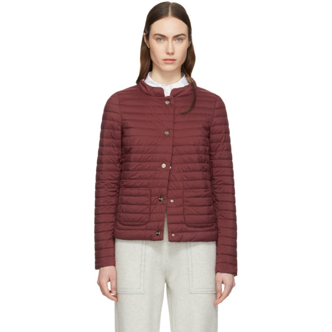 Herno Reversible Burgundy and Pink Down Jacket Herno
