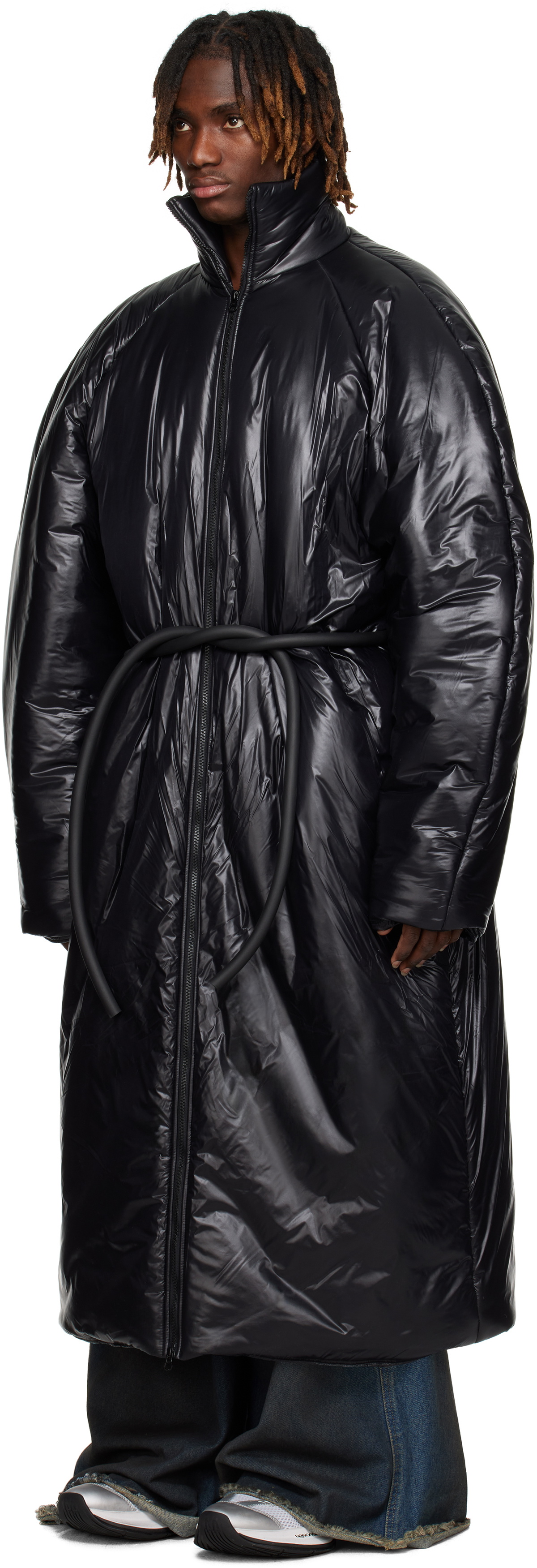 LU'U DAN Black Lowdown Wadded Coat LU'U DAN