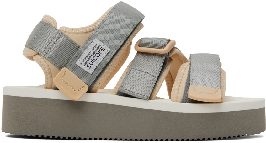 Suicoke Gray & Beige KISEE-PO Sandals Suicoke