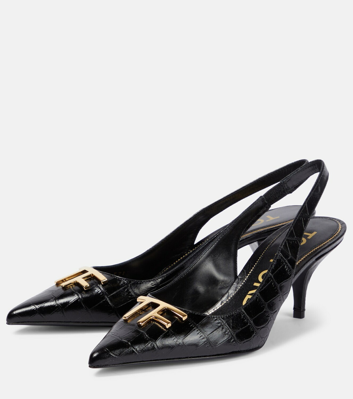 Tom Ford - TF croc-effect leather slingback pumps TOM FORD