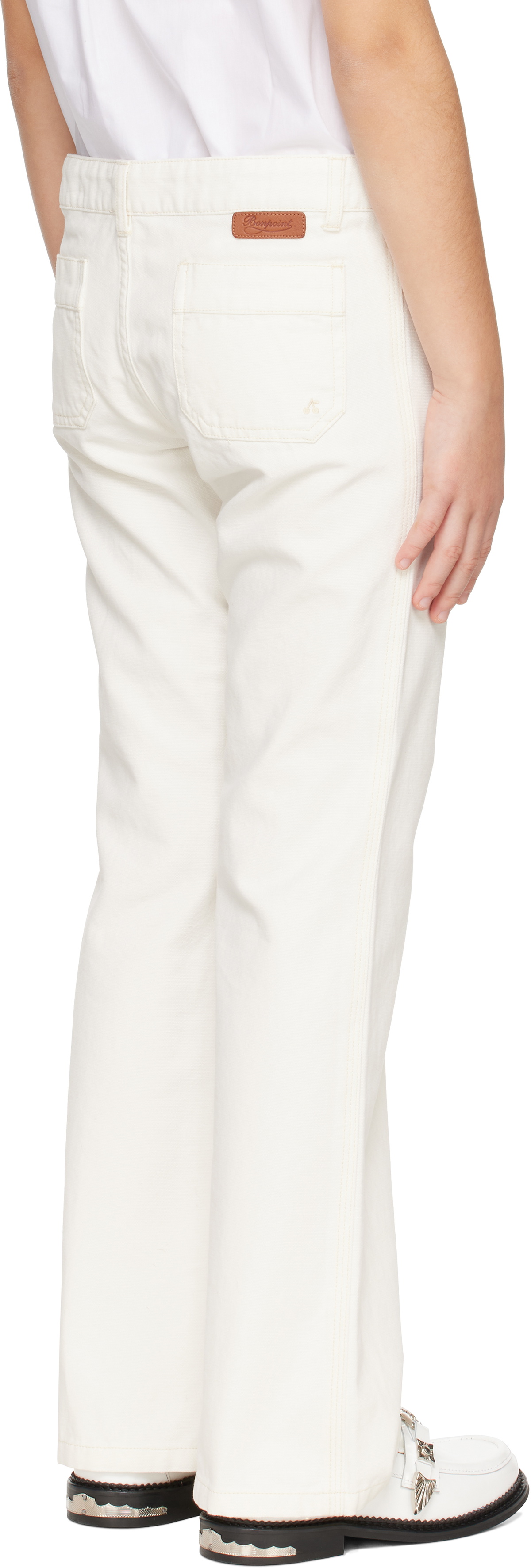 Bonpoint Kids White Junon Jeans Bonpoint