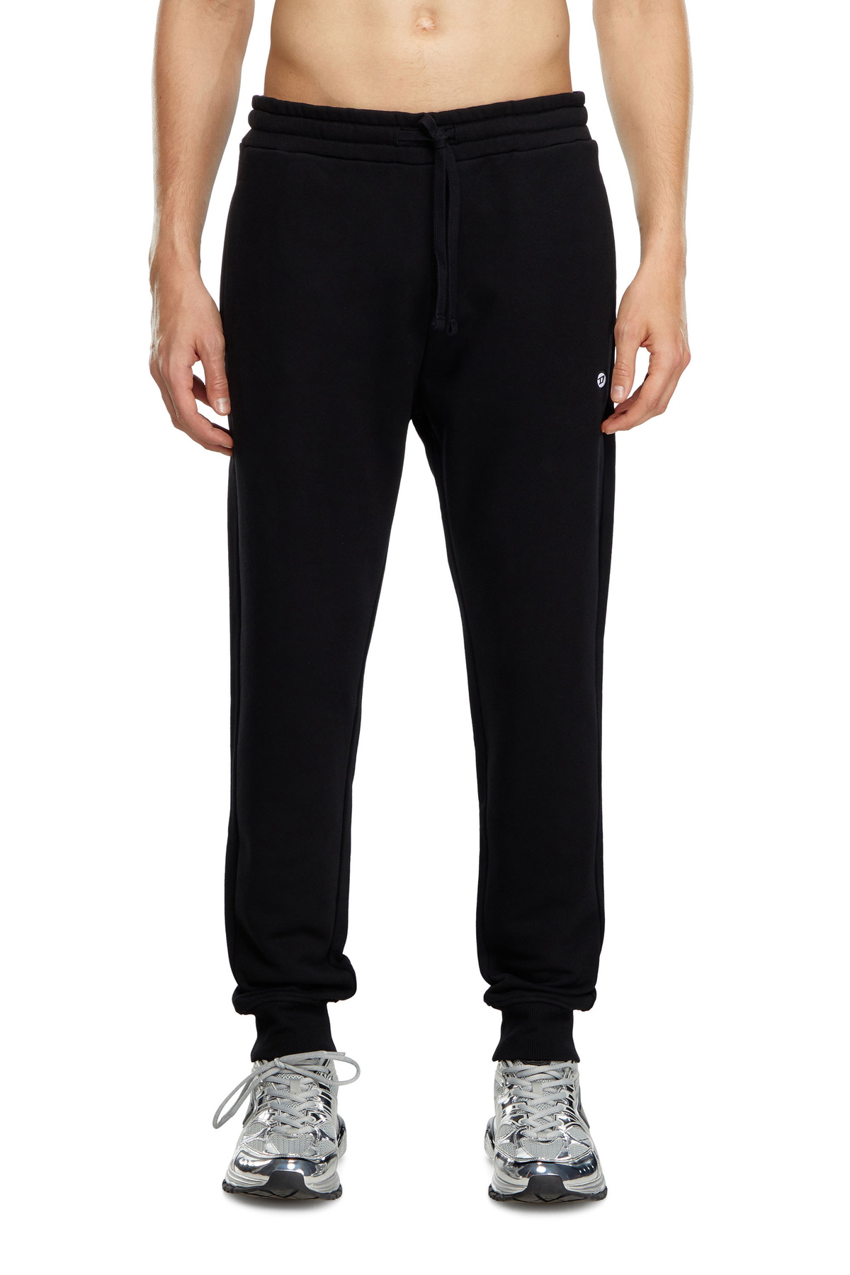 Diesel Track pants with Oval D patch - Pants Mens in Black Diesel