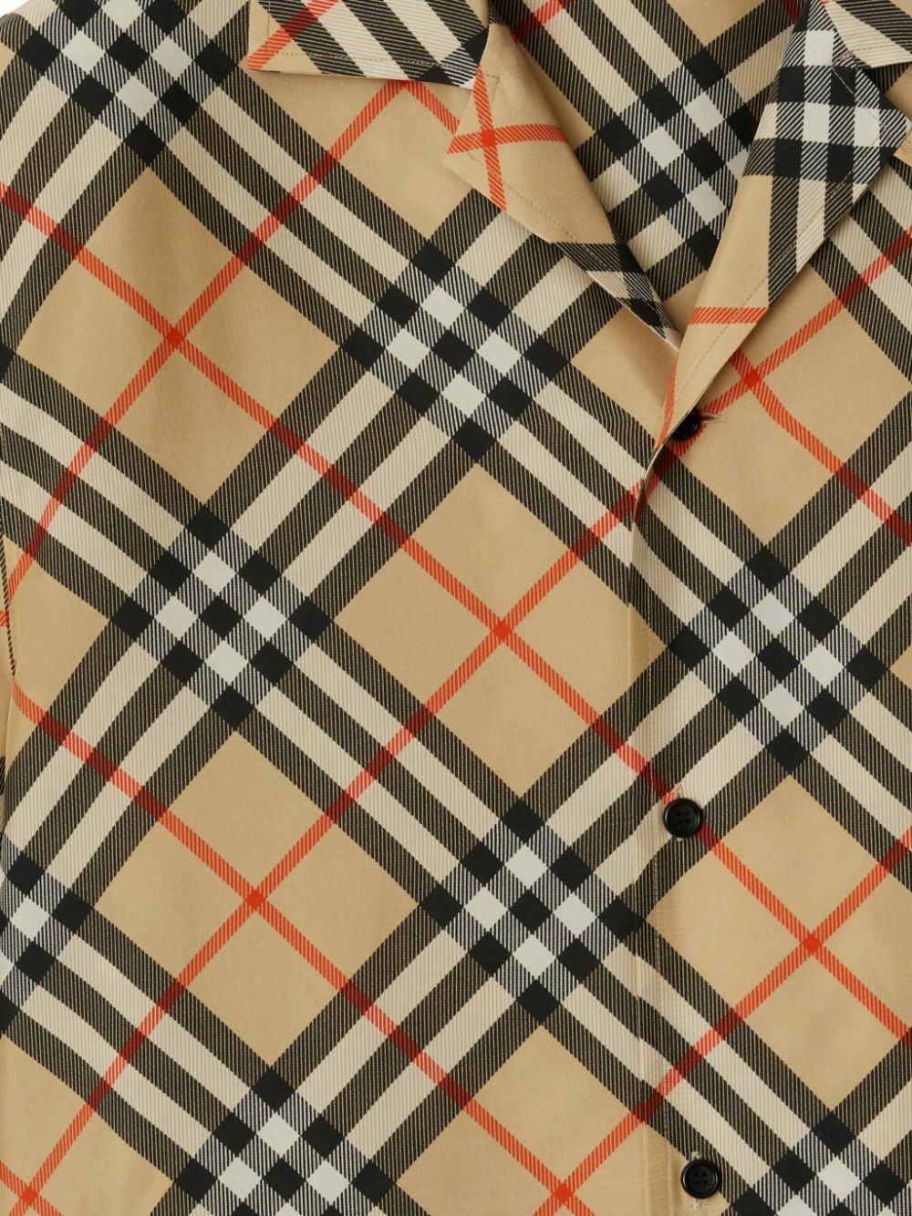 Burberry Beige Check-Print Cotton Shirt Burberry