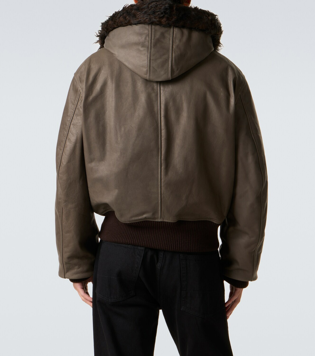 Our Legacy Compel shearling-trimmed leather jacket Our Legacy