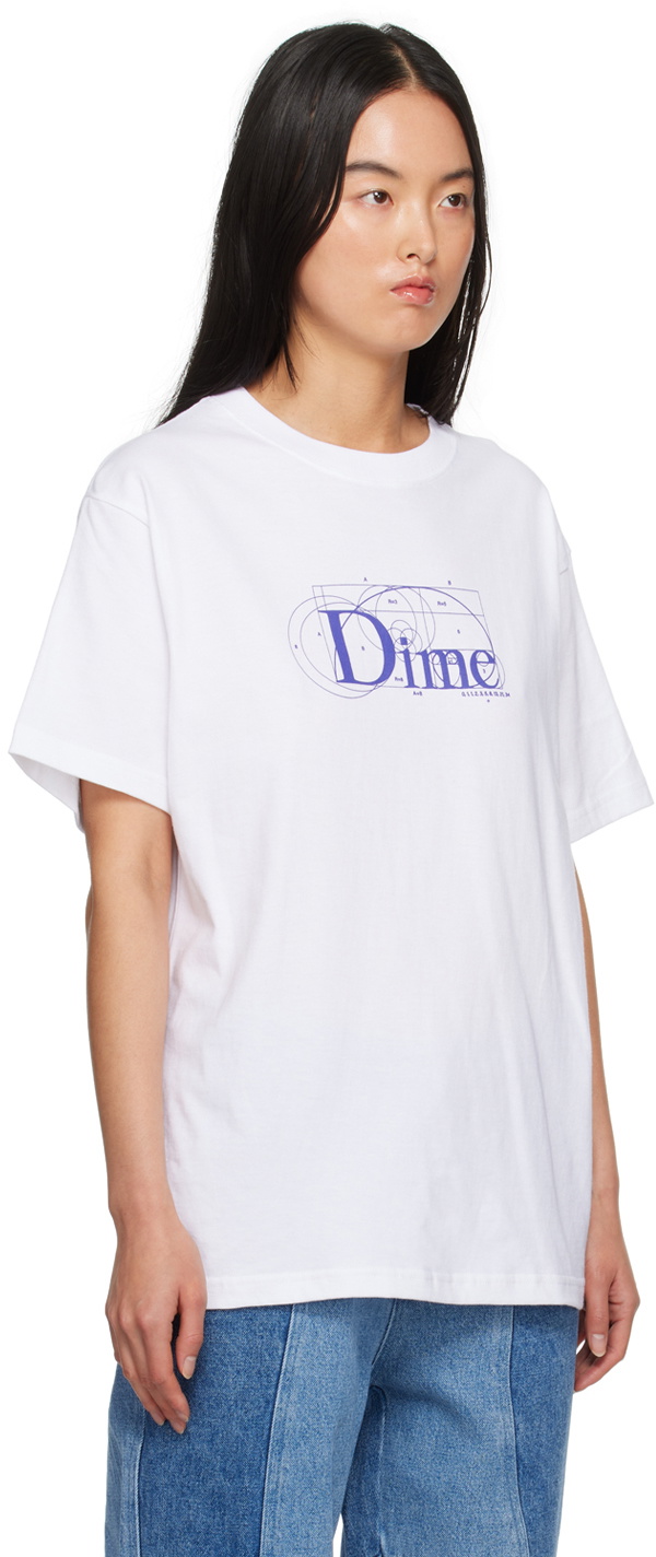 Dime White Ratio T-Shirt Dime