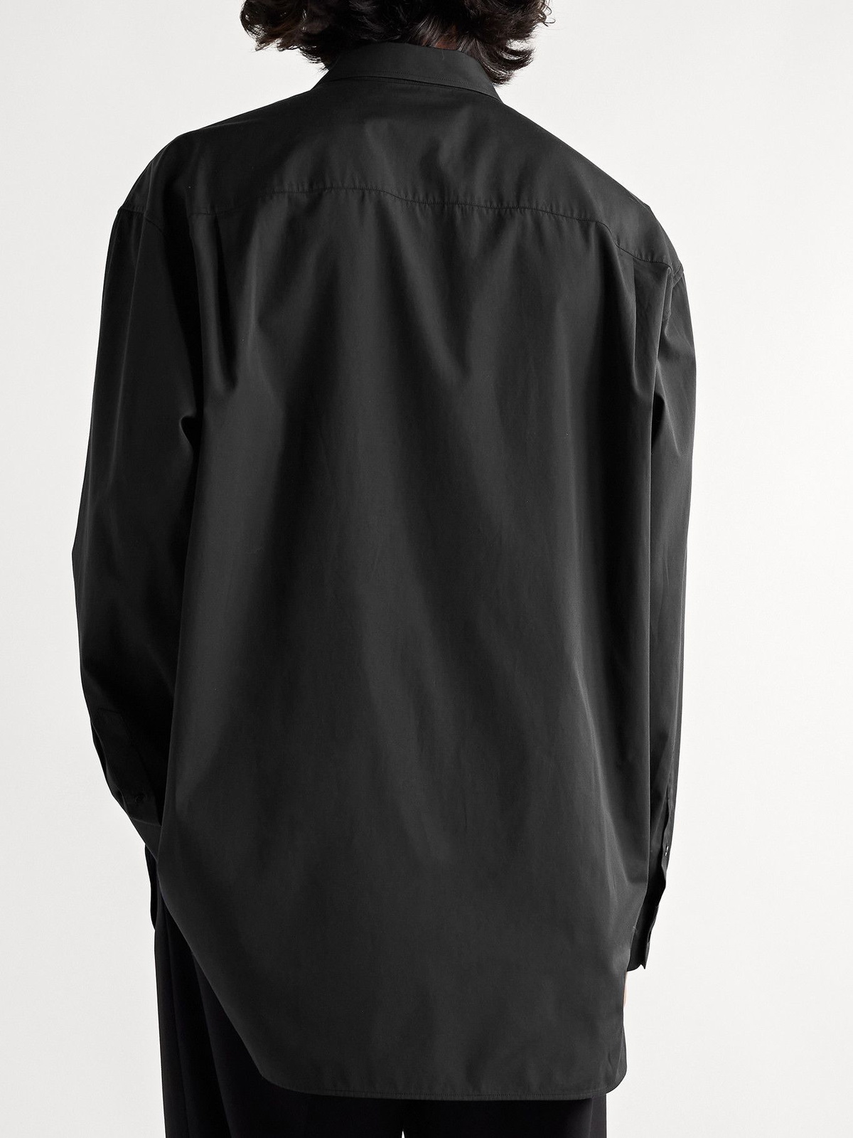 The Row - Lukre Oversized Cotton-Blend Shirt - Black The Row