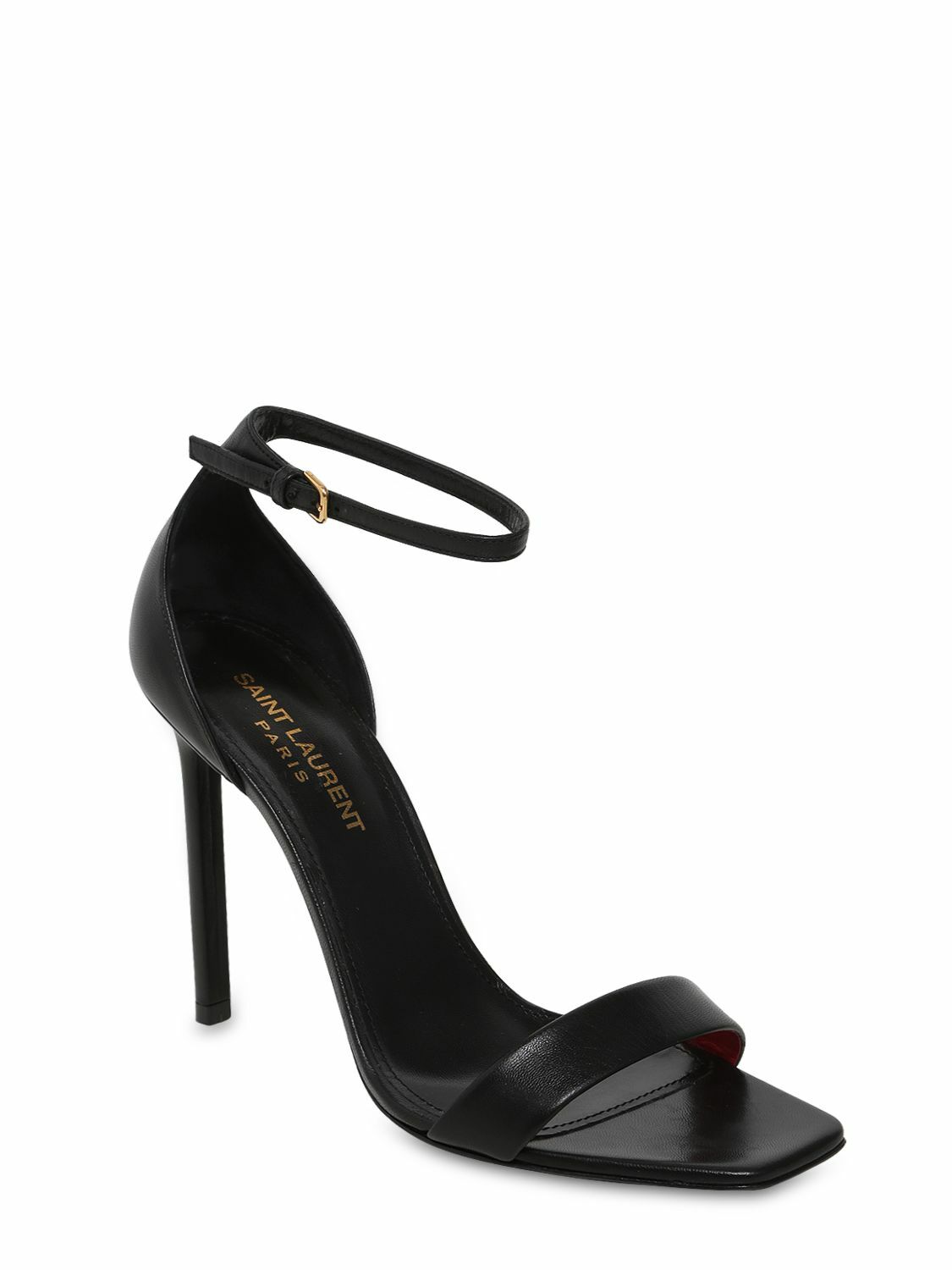 SAINT LAURENT - 105mm Amber Leather Sandals Saint Laurent