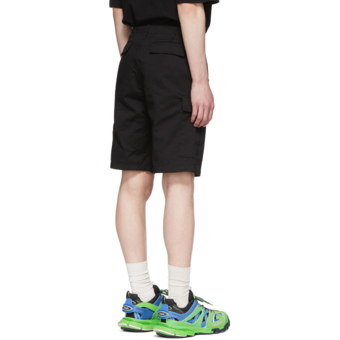 Balenciaga Black Twill Army Shorts Balenciaga