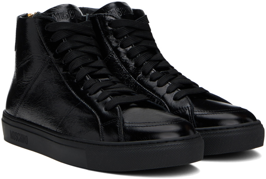Moschino Black High-Top Sneakers Moschino