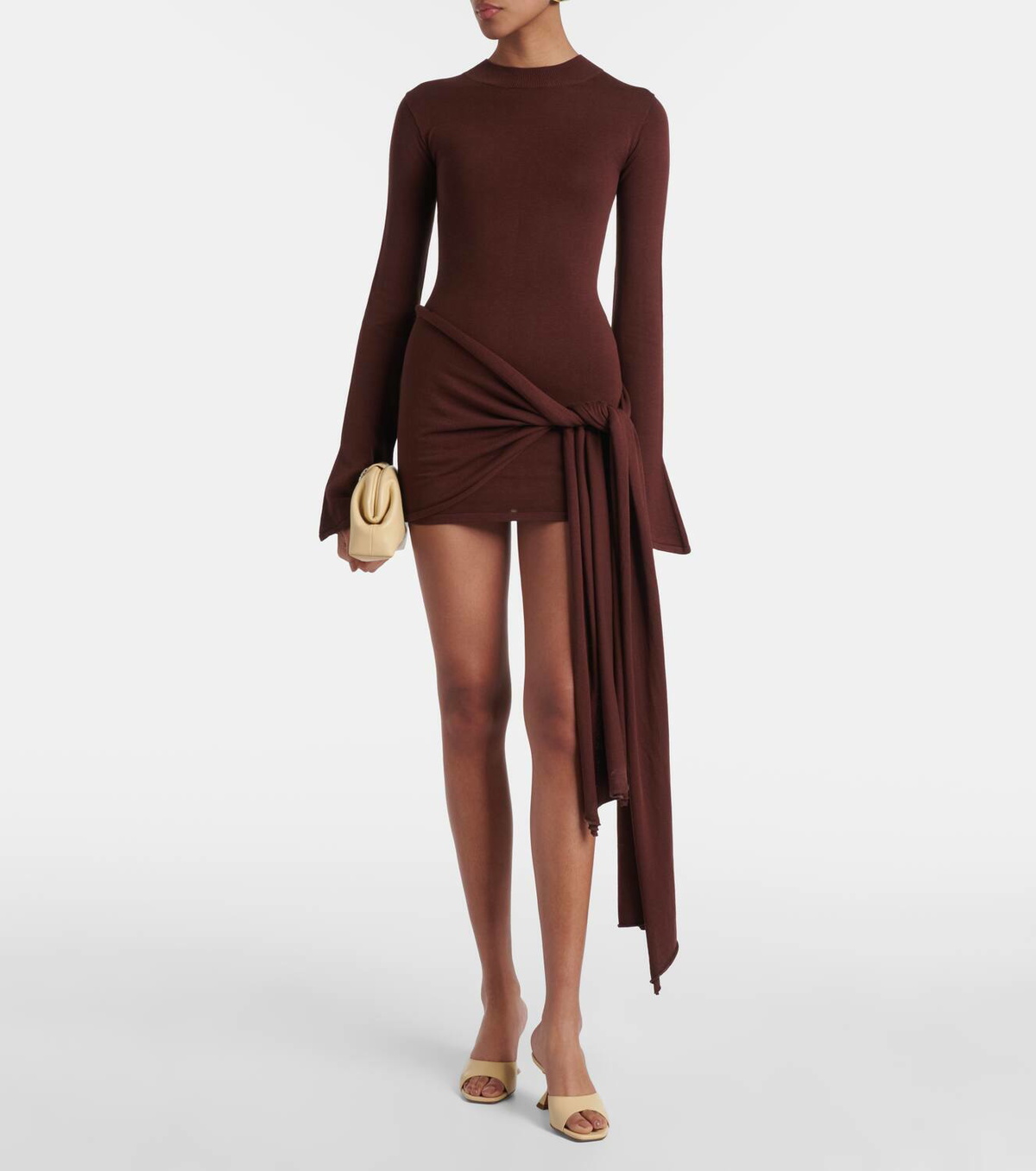 Aya Muse Draped silk and cotton minidress Aya Muse