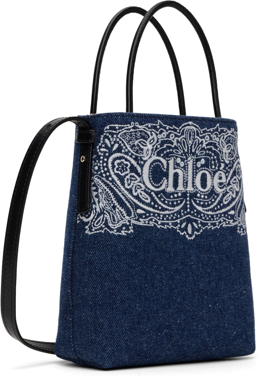 Chloé Blue Micro Sense Denim Tote Chloe