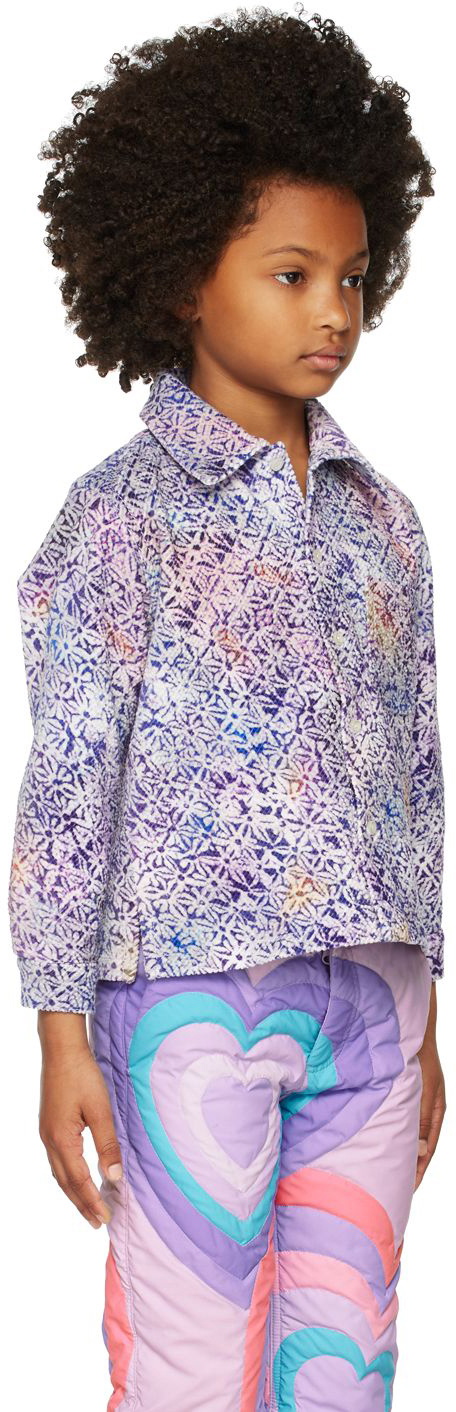 ERL Kids Purple Floral Shirt ERL