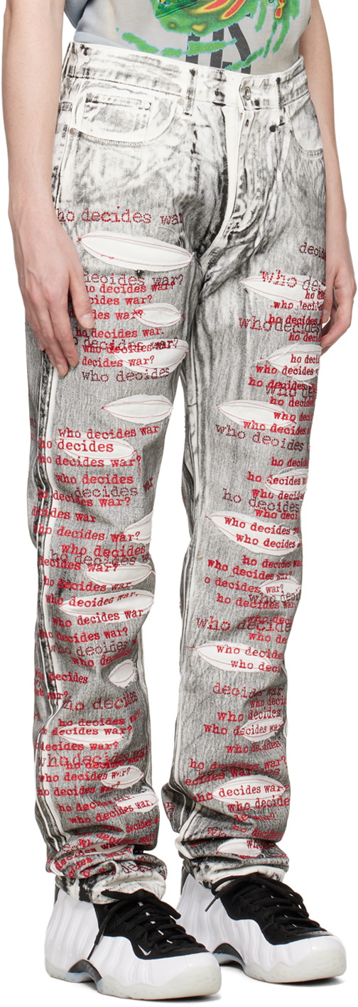 Who Decides War Gray Scripture Jeans WHO DECIDES WAR by Ev Bravado