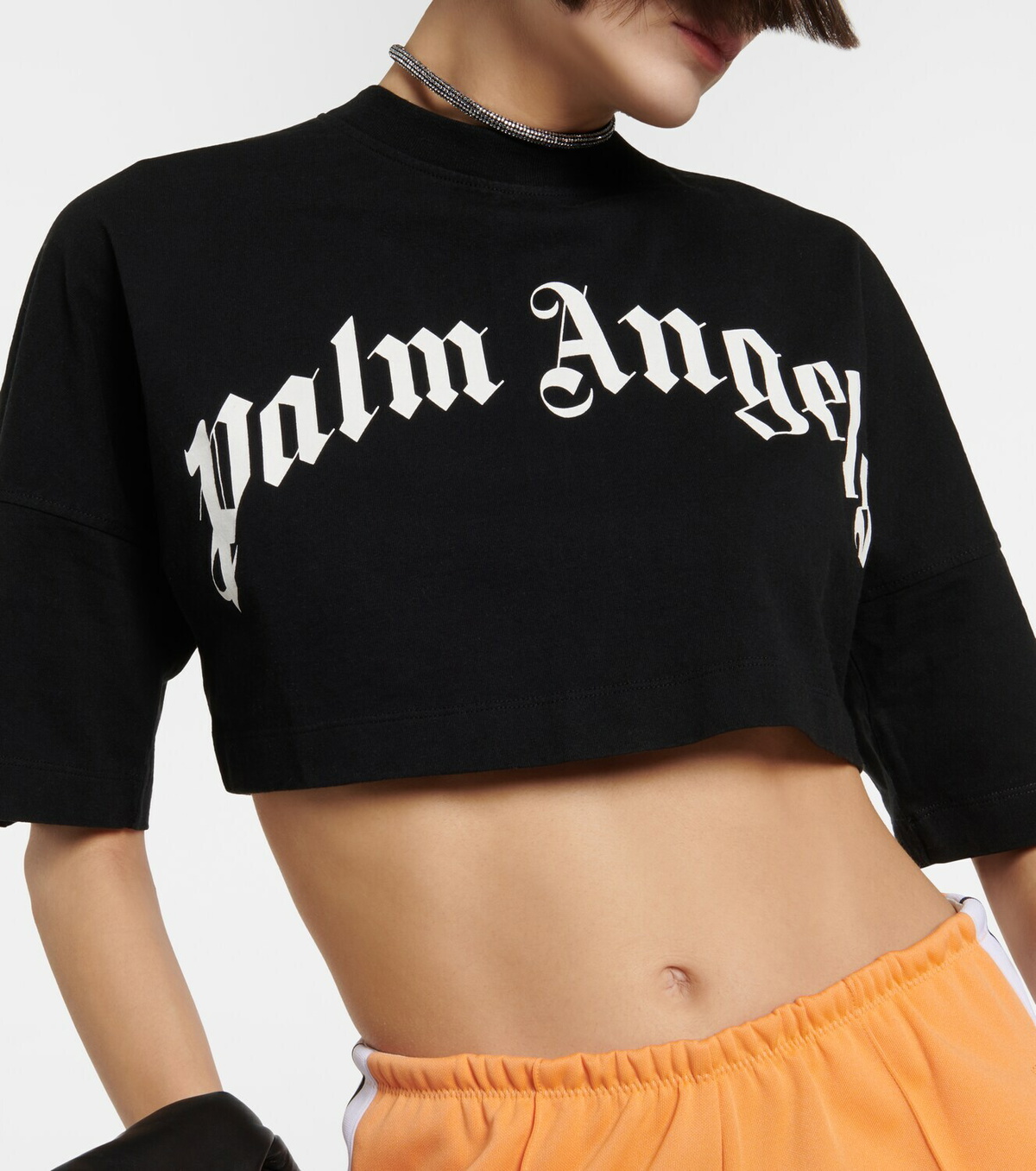Palm Angels - Logo cotton crop top Palm Angels
