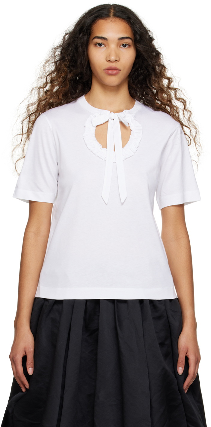 Simone Rocha White Cutout T-Shirt Simone Rocha