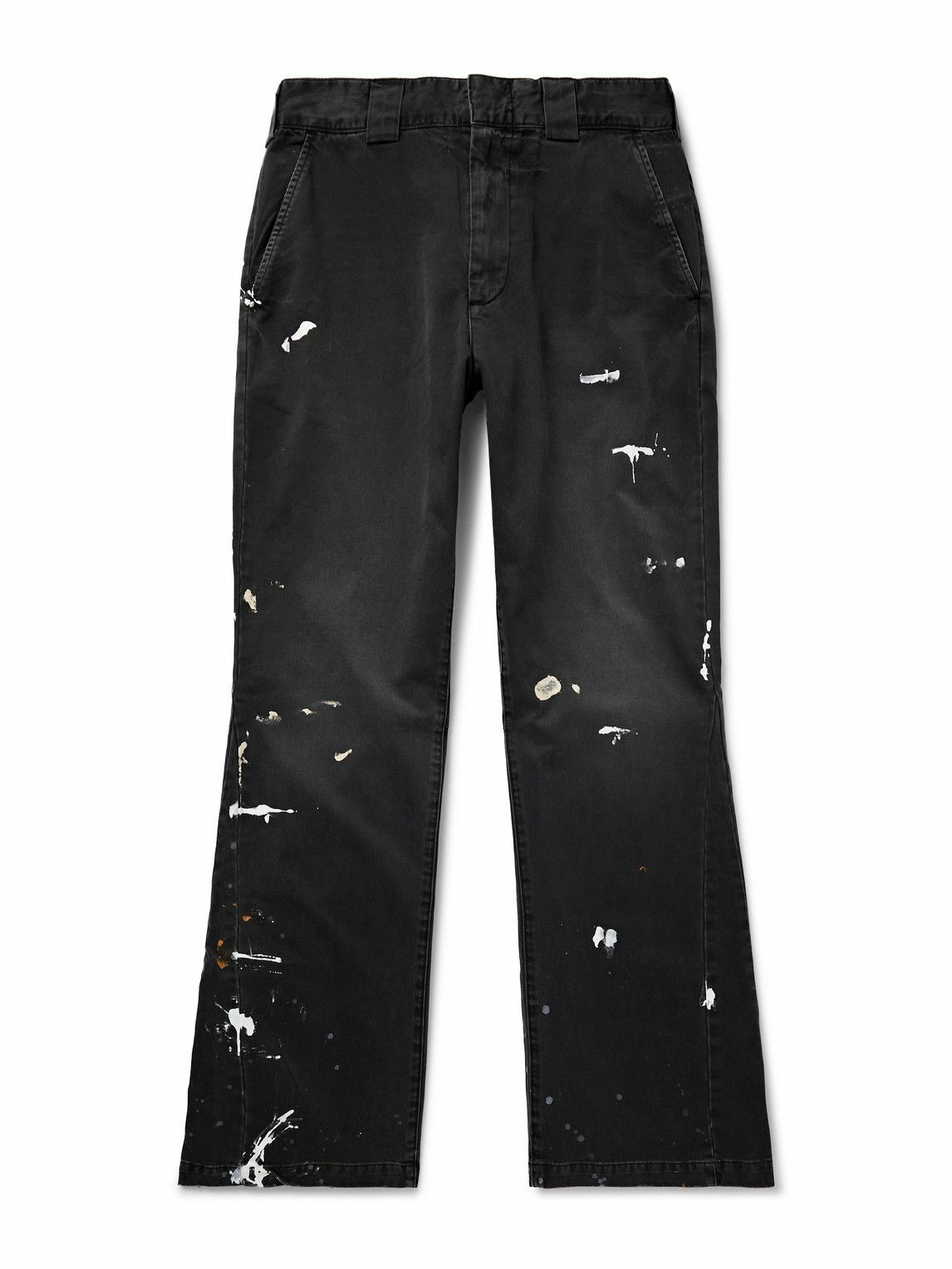 Gallery Dept. - Slim-Fit Flared Paint-Splattered Jeans - Black Gallery ...