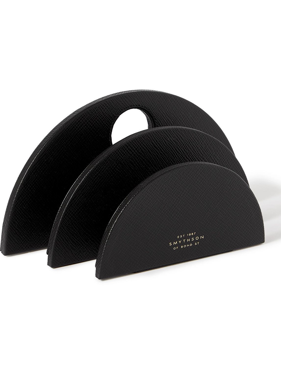 Smythson - Panama Cross-Grain Leather Letter Rack Smythson