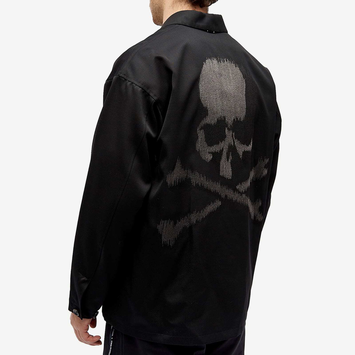 MASTERMIND WORLD Men's Embroidered Shirt Jacket in Black MASTERMIND WORLD