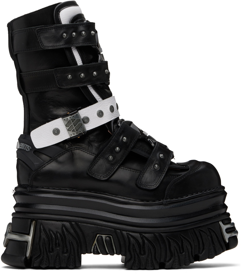 VETEMENTS Black & White New Rock Edition Gamer Boots Vetements