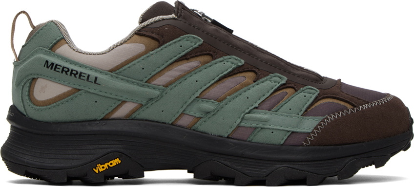 Merrell 1TRL Brown & Green Moab Speed Zip GTX Sneakers Merrell 1TRL