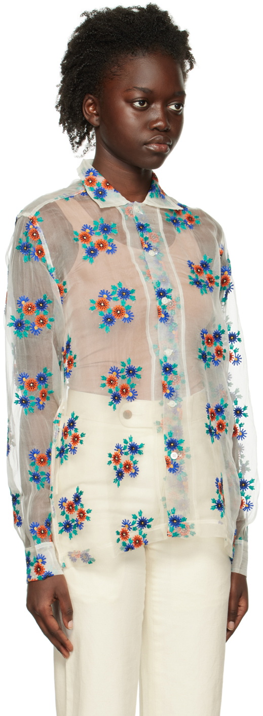 Bode White Daisy Shirt Bode