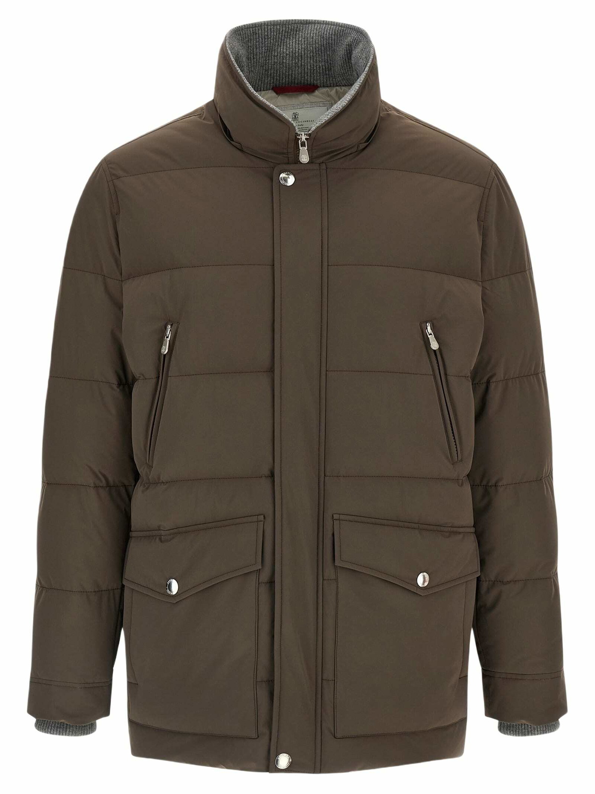 Brunello Cucinelli Knit Insert Down Jacket Brunello Cucinelli