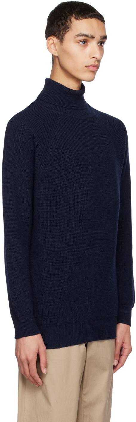 Engineered Garments Navy Raglan Turtleneck Engineered Garments