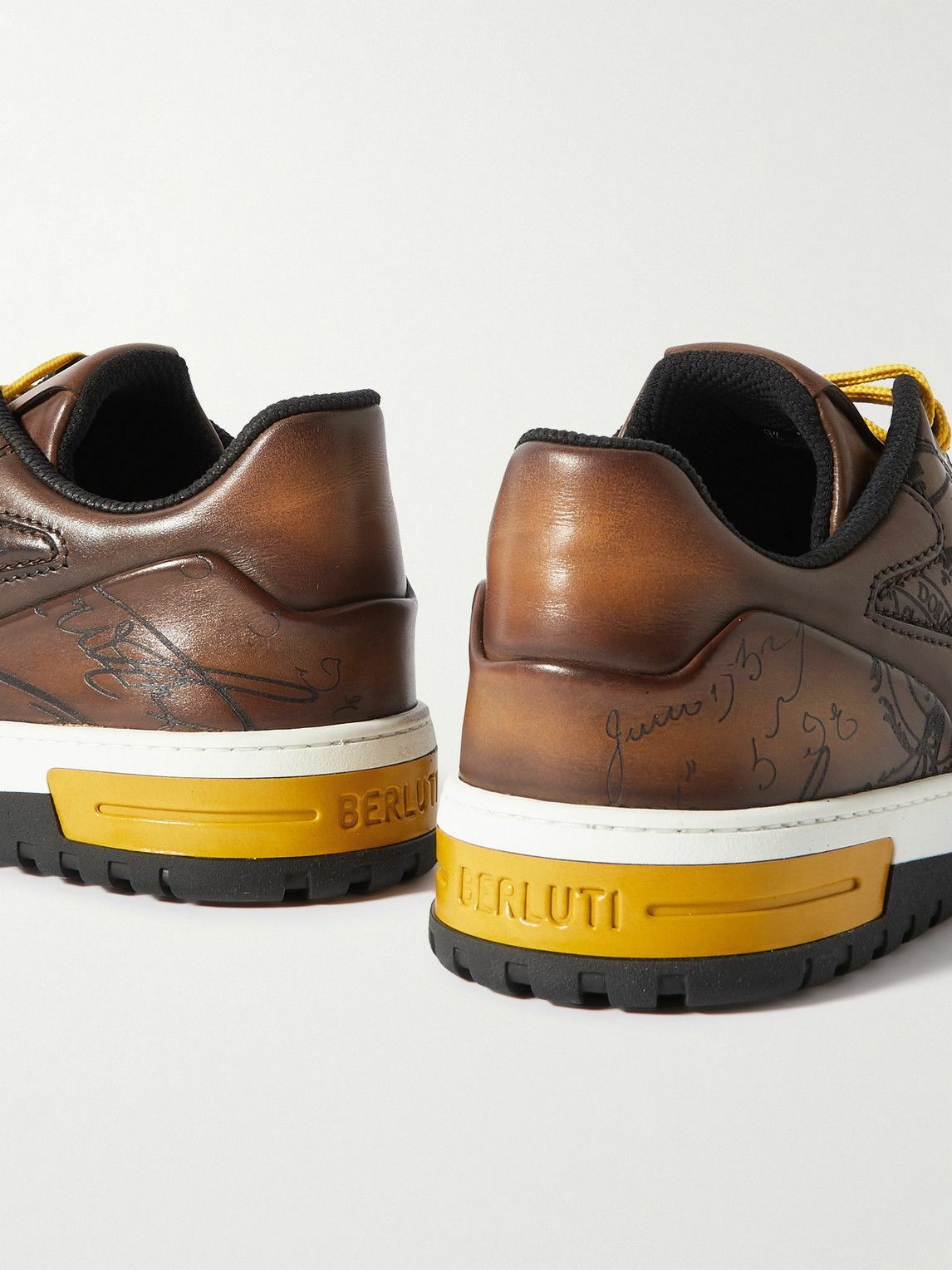 Berluti - Scritto Venezia Leather Sneakers - Brown Berluti