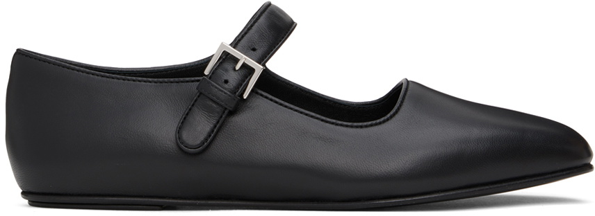 The Row Black Ava Ballerina Flats The Row