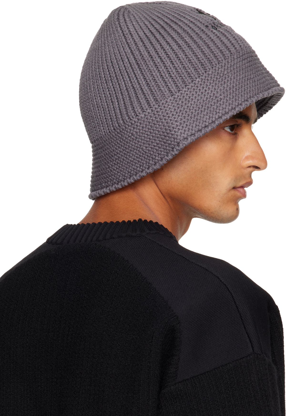 Y-3 Gray Heritage Knit Bucket Hat Y-3