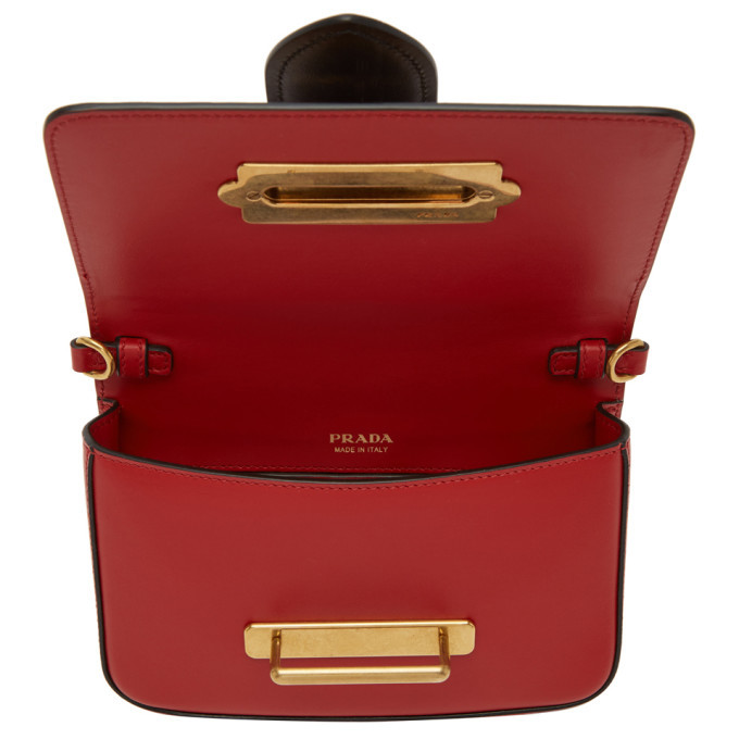 Prada Black and Red Cahier Belt Pouch Prada