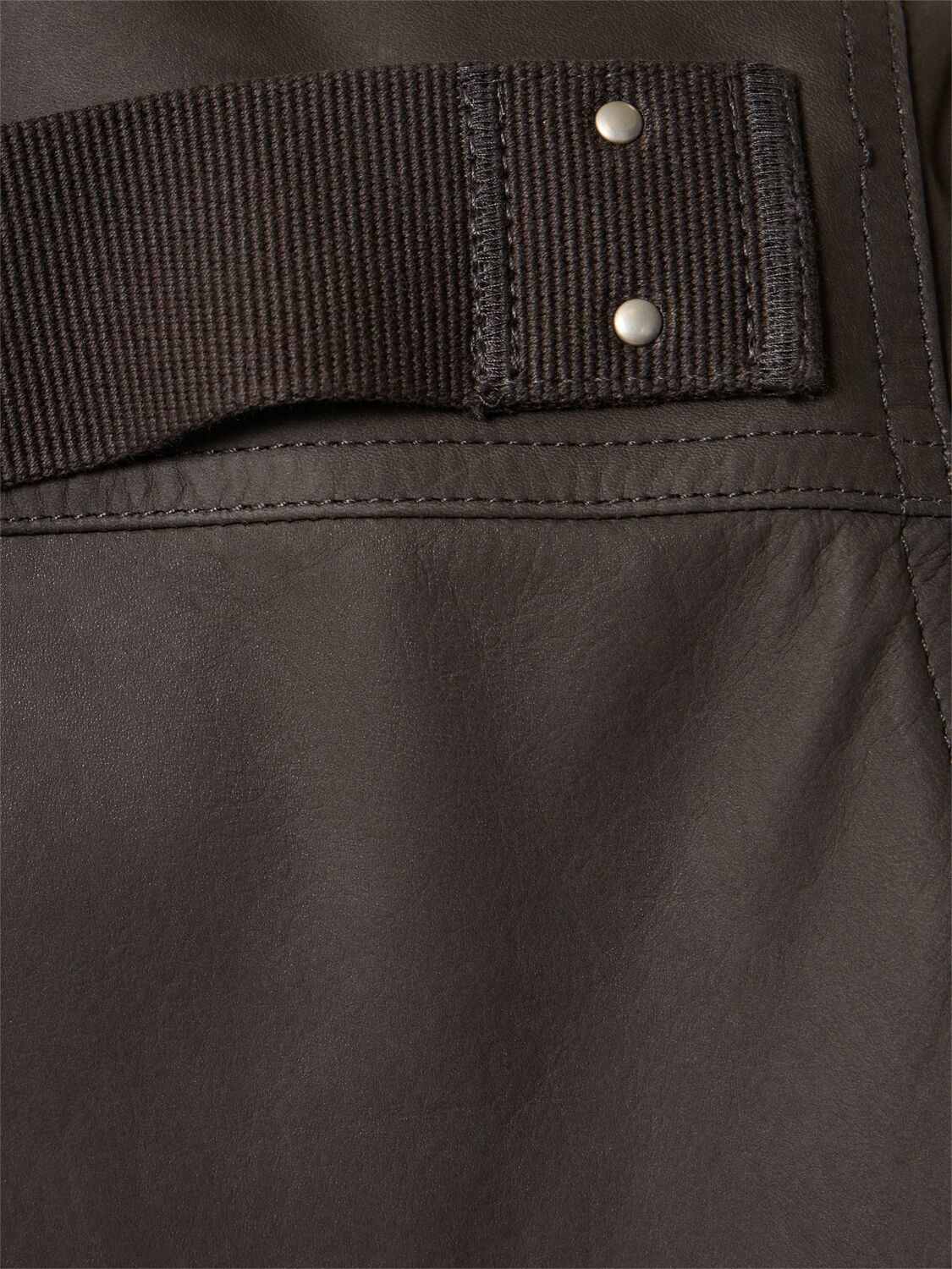 RICK OWENS Brad Zip-up Leather Jacket Rick Owens