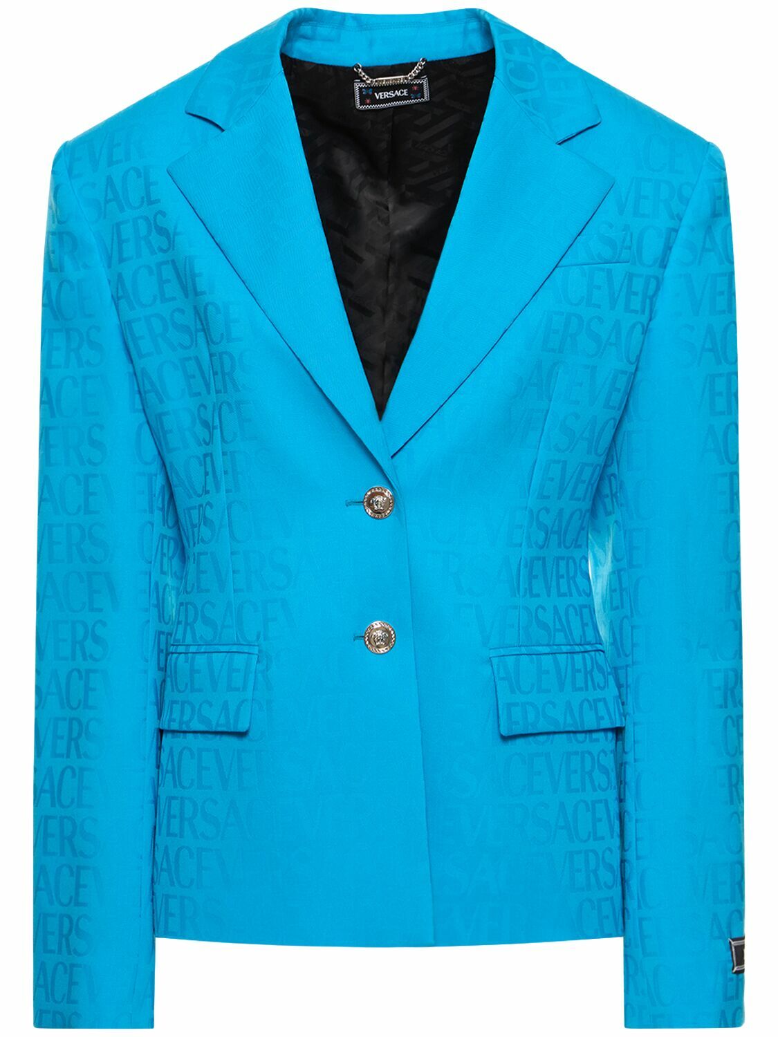 VERSACE - Logo Jacquard Wool Jacket Versace