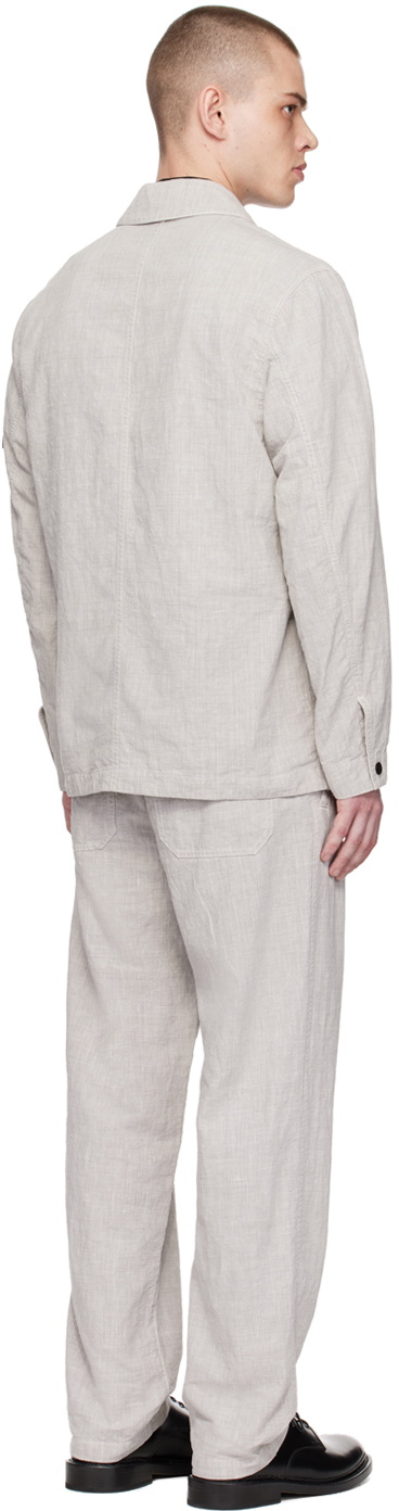 Stone Island Gray Garment-Dyed Suit Stone Island