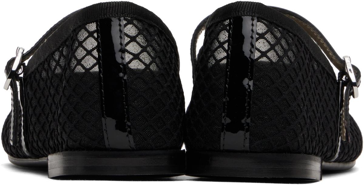 Repetto Black Georgiana Mesh Mary Jane Ballerina Flats Repetto