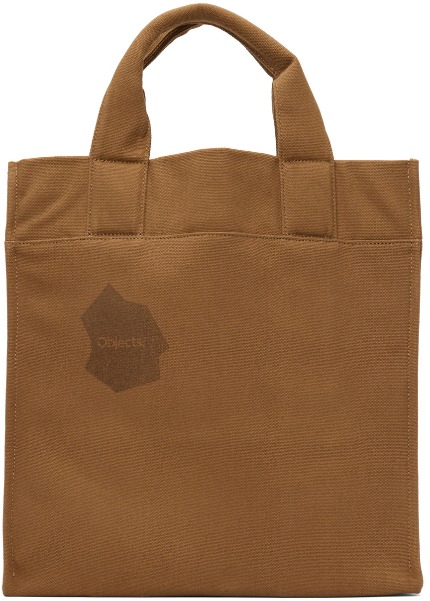 Objects IV Life Khaki Logo Stamped Tote Objects IV Life
